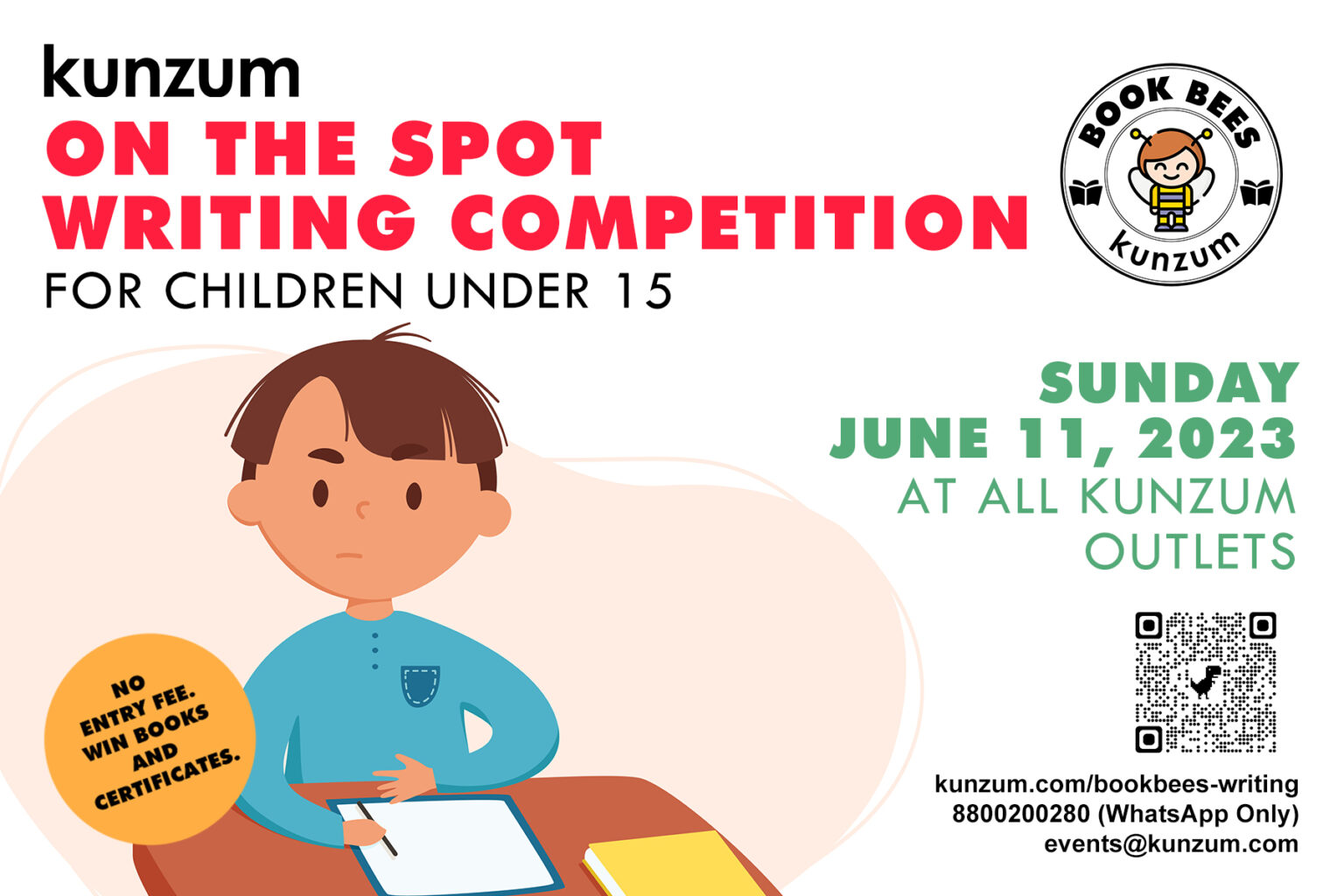 Kunzum On-the-Spot Writing Competition for Children Under 15: June 11 ...